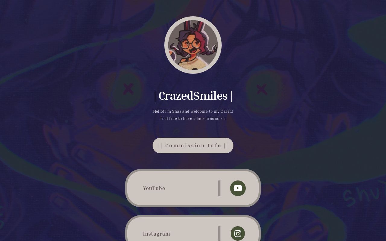 CrazedSmiles' Carrd